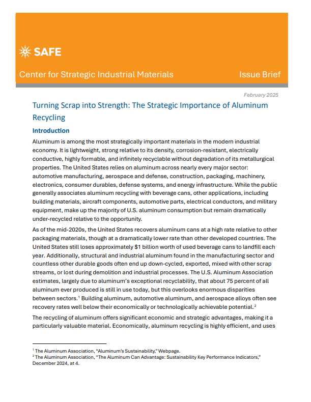 ISSUE BRIEF | Turning Scrap into Strength: The Strategic Importance of ...